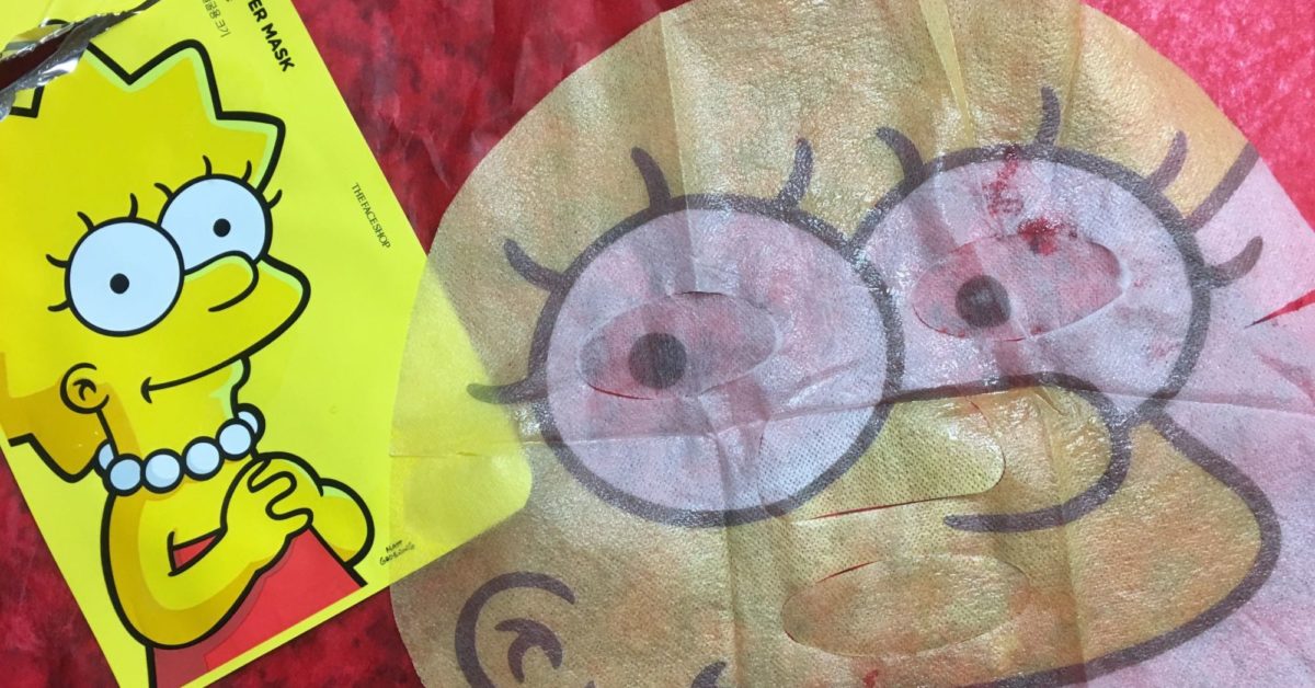 How Treehouse-of-Horror is The Face Shop's Lisa Simpson Face Mask?