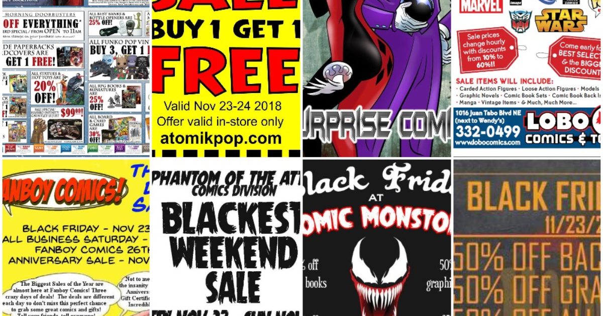 18 More Black Friday Comic Store Flyers