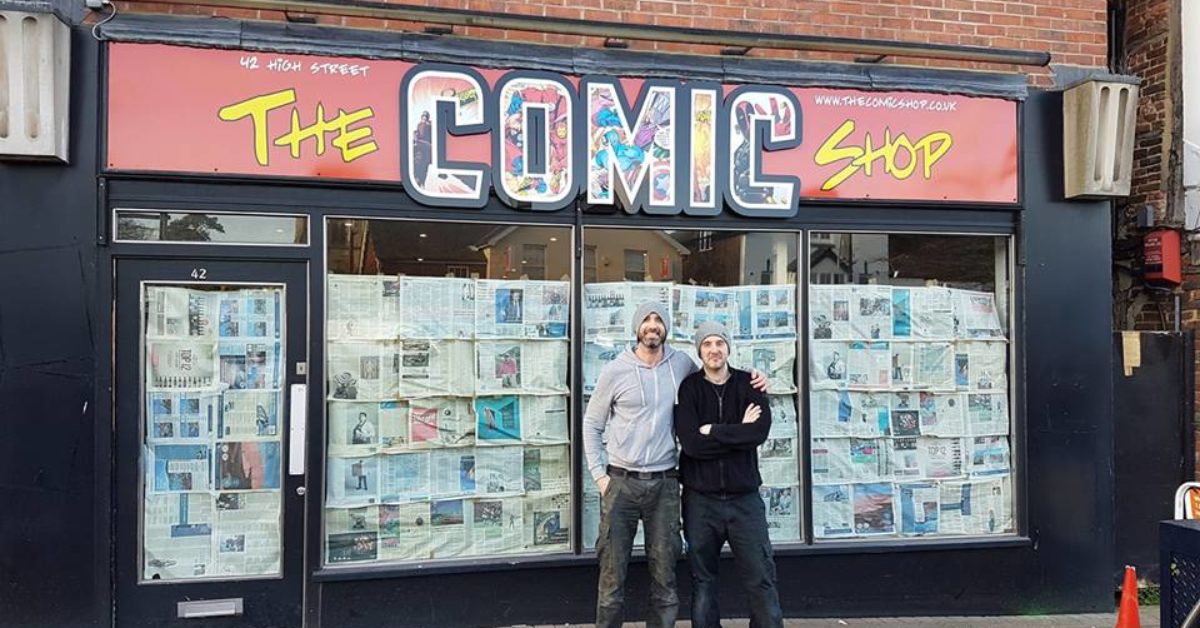 The Comic Shop Opens in Crawley, England, in Three Days Time