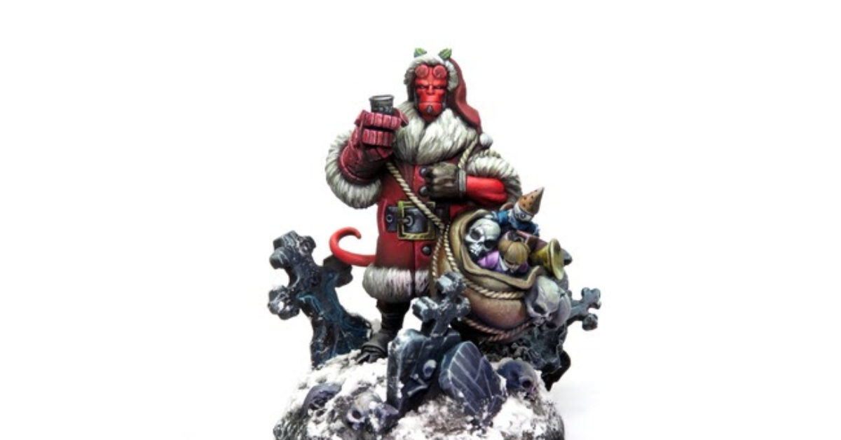 Hellboy Board Game Adds a Holiday Hellboy Miniature for Preorder
