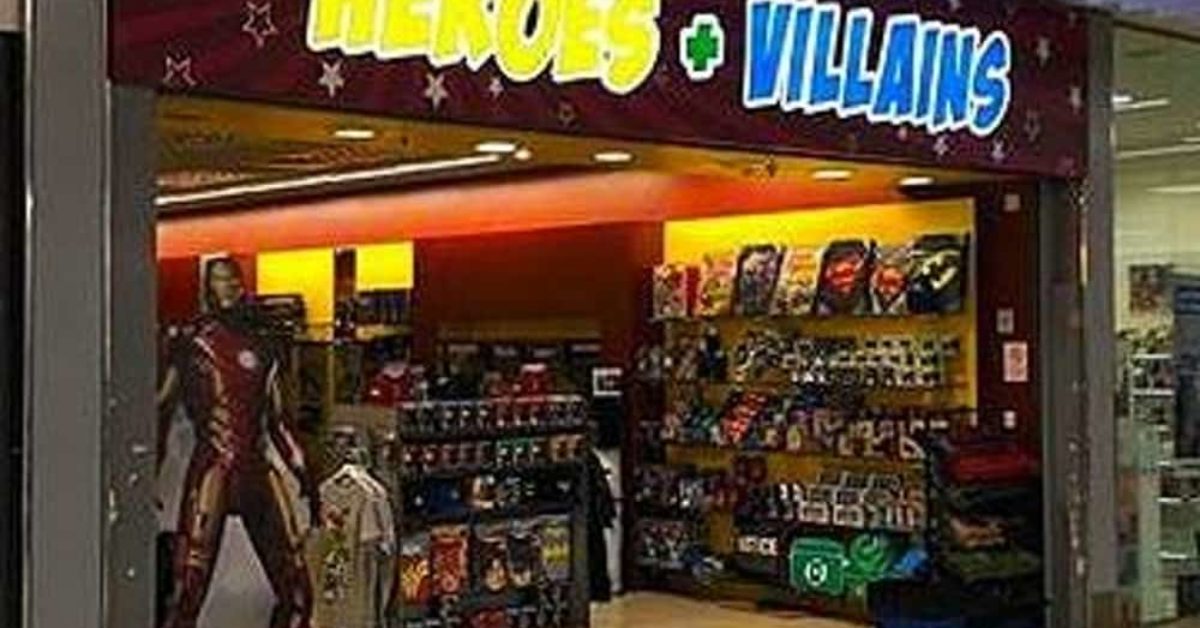 Superhero Store Heroes And Villains Closes in Newcastle-Upon-Tyne