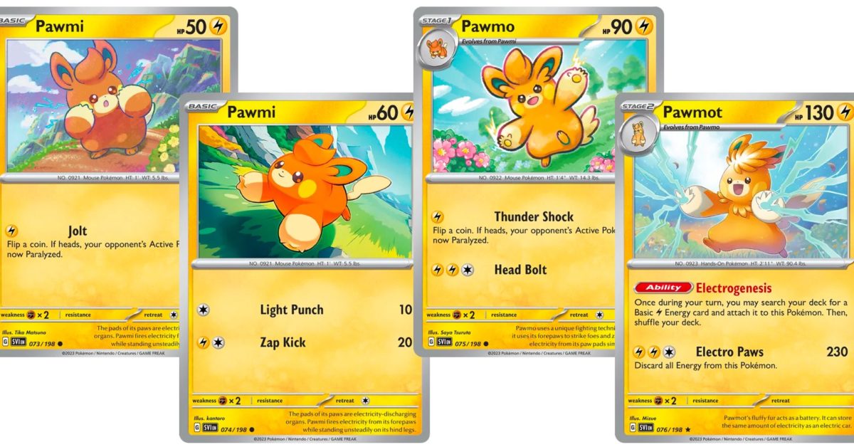 The Cards Of Pokémon TCG: Scarlet & Violet Part 17: Pawmi Line