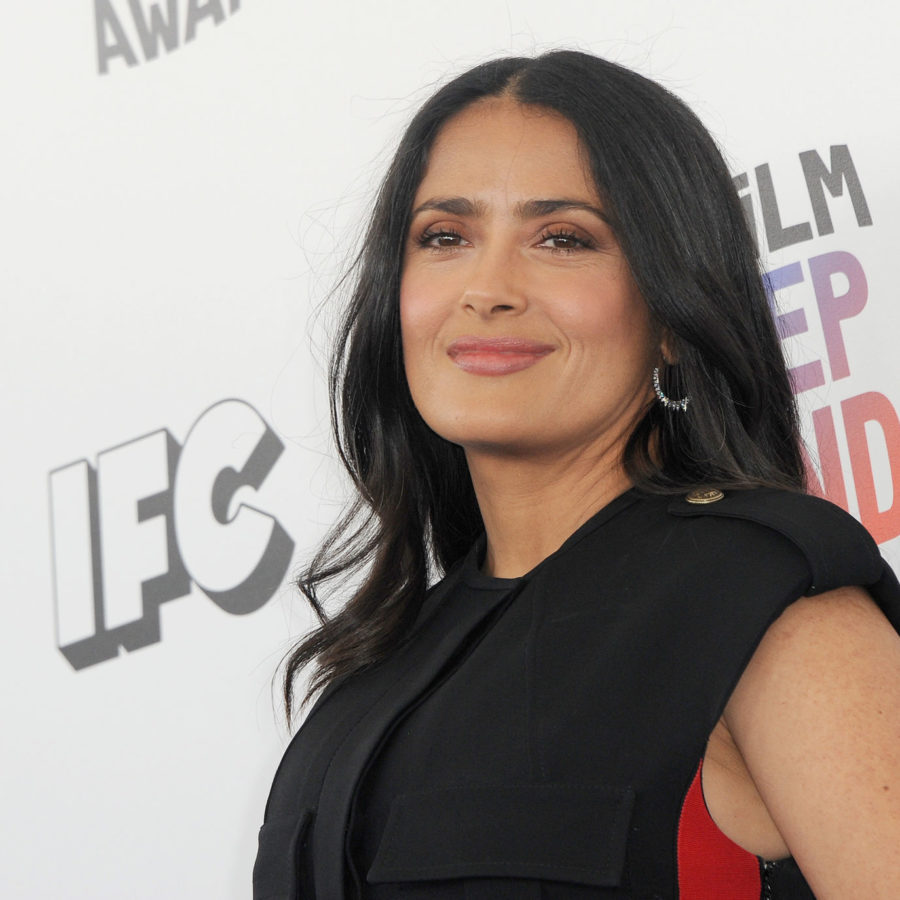 Salma Hayek Layered Hair