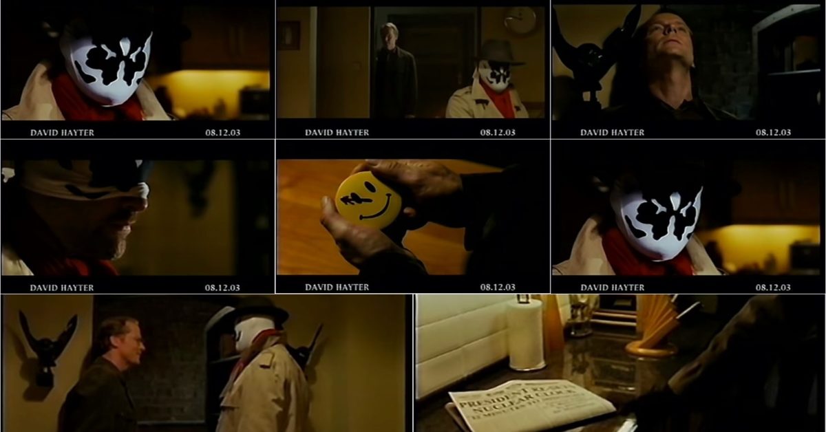 "Watchmen" 2003 Video: Iain Glen's Nite Owl, Ray Stevenson's Rorschach
