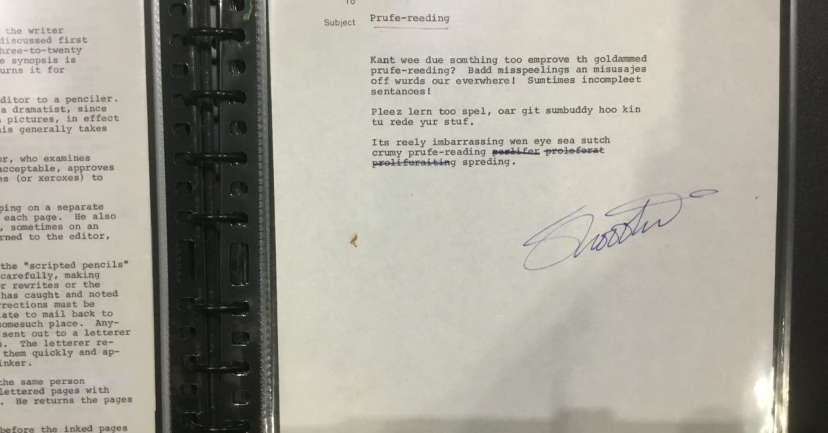 The Jim Shooter Files: The Importance Of Prufe-Reeding