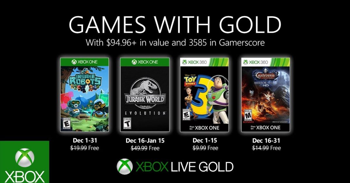 Xbox Revealed Their December 2019 Games With Gold