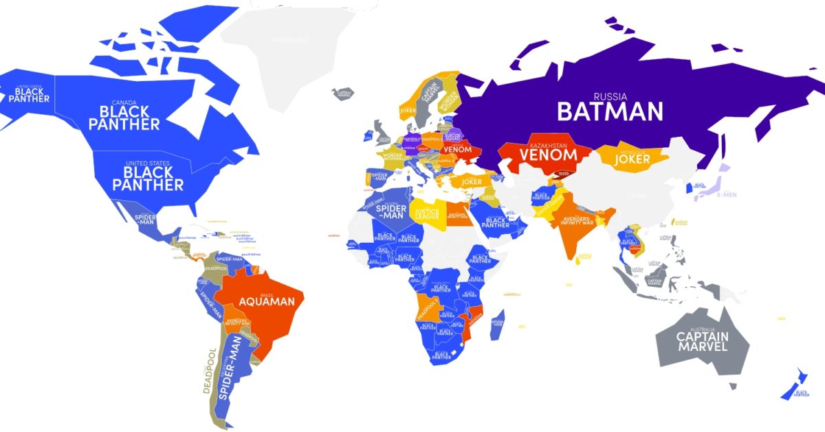 America's Favourite Superhero Movie Is Black Panther, Britain's Is ...