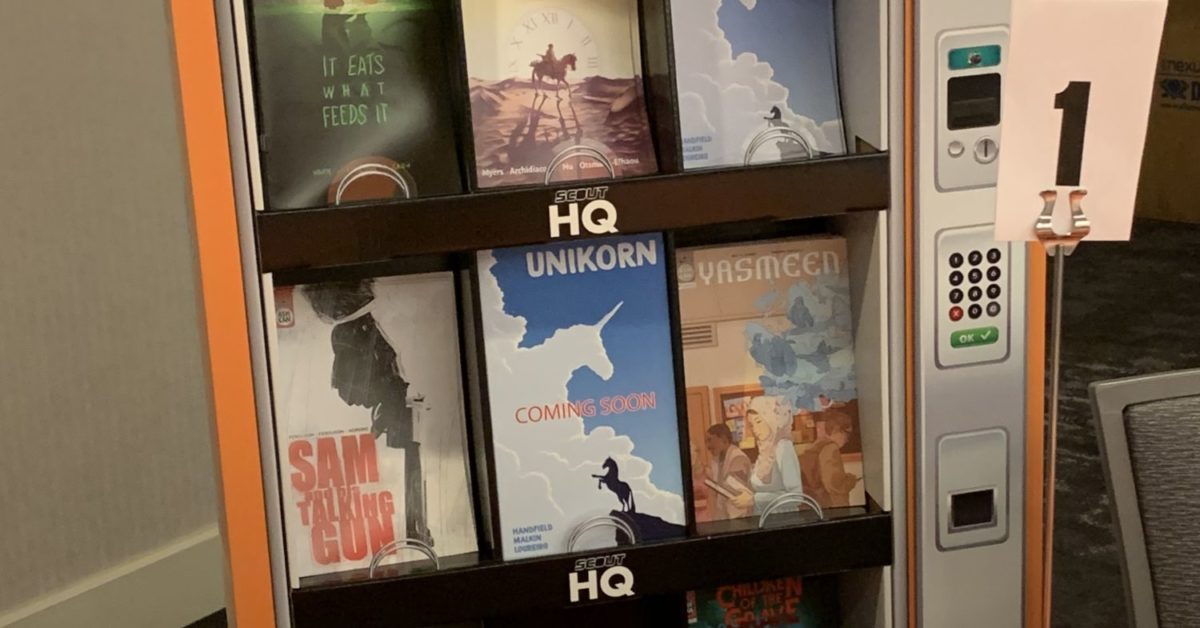 Scout Comics Launches Vending Machine Display at ComicsPRO