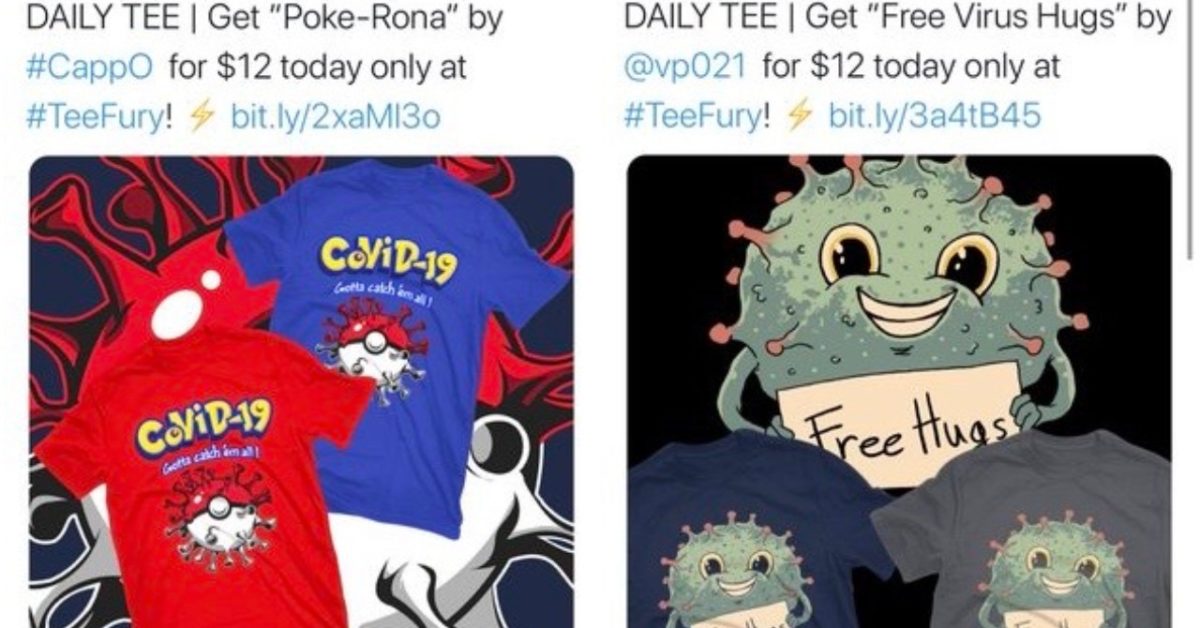 Teefury Under Fire For Coronavirus Pokemon Shirt Design