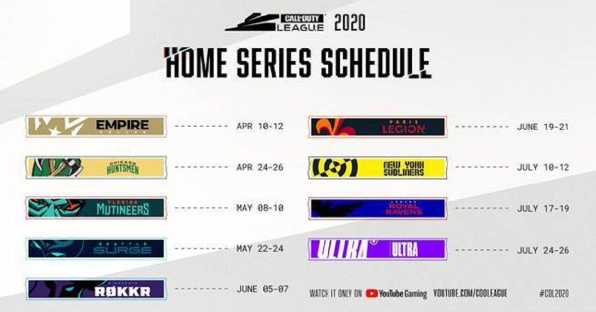 Call Of Duty League Continues 2020 Inaugural Season On April 10th