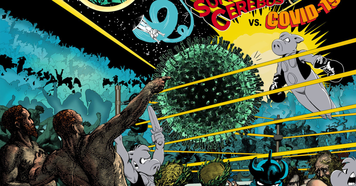 Dave Sim Parodies Neal Adams For Super-Cerebus Vs COVID-19