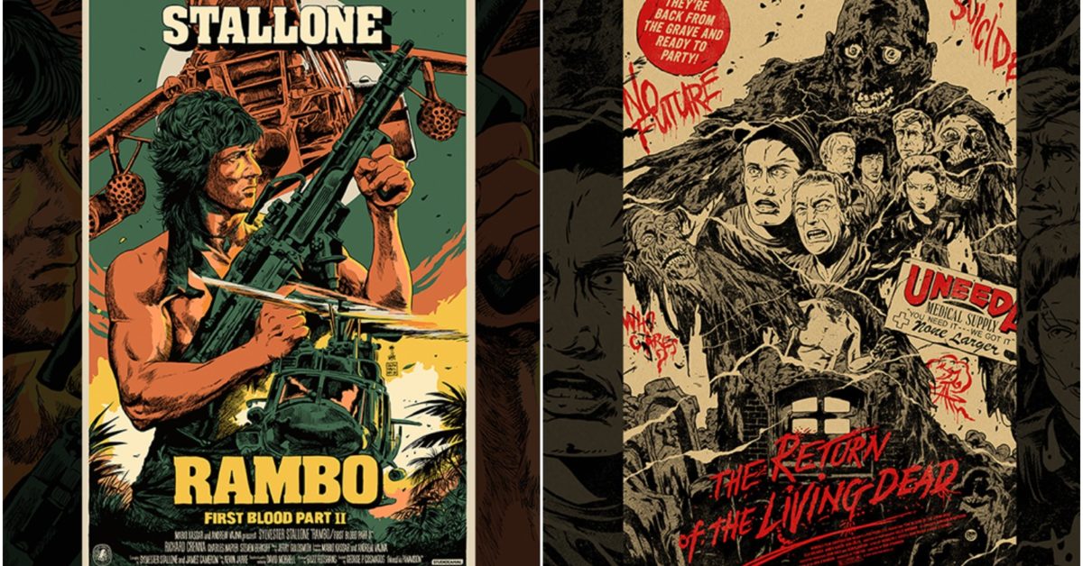 Rambo and Return Of The Living Dead Posters Hitting Mondo Tomorrow