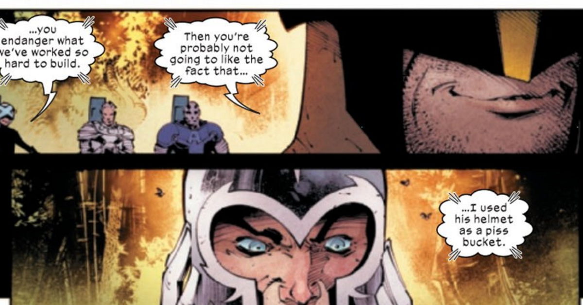 Confirmed: Wolverine Did Use Magneto's Helmet as a Urinal
