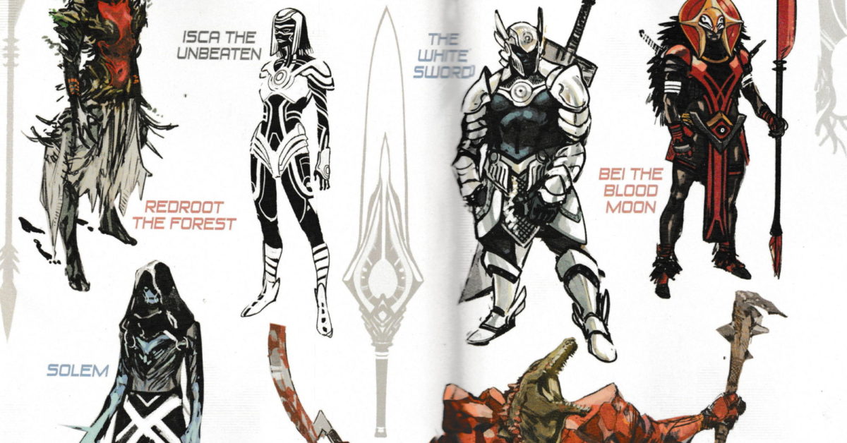 Pepe Larraz' Designs For The Sword Bearers Of Arakko