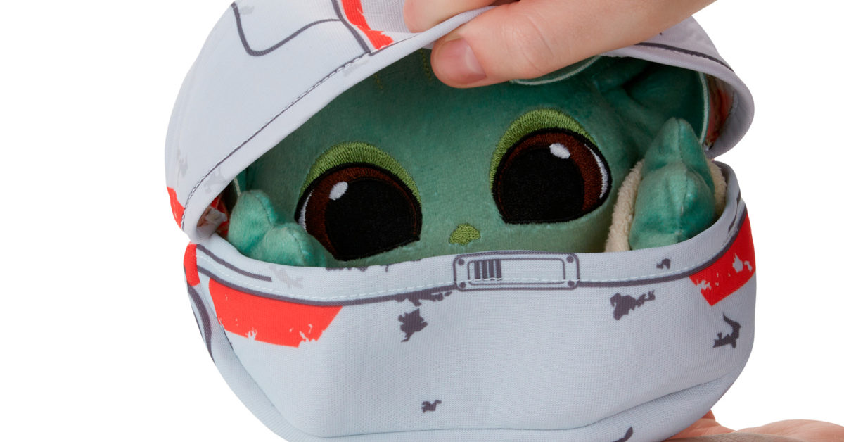 The Mandalorian Grogu Gets Hideaway Hover-Pram Plush from Hasbro