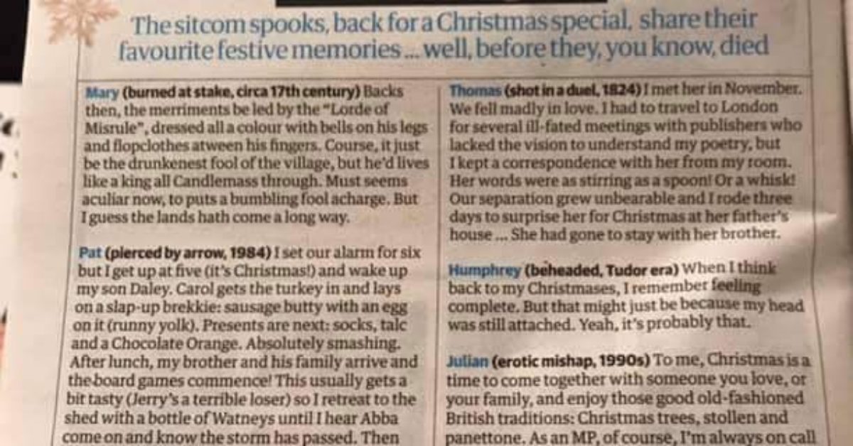 Was That The Best British Comedy Christmas TV Ever?