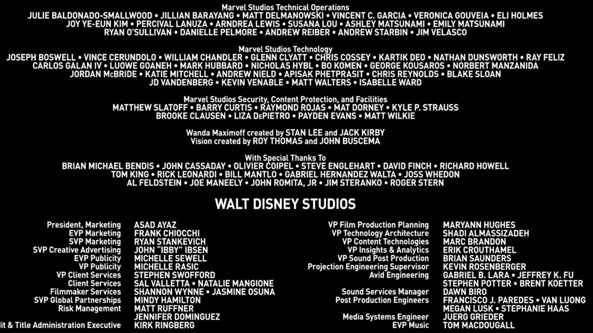 Marvel Studios, Why Not Move Comic Creator Credits To The Front?
