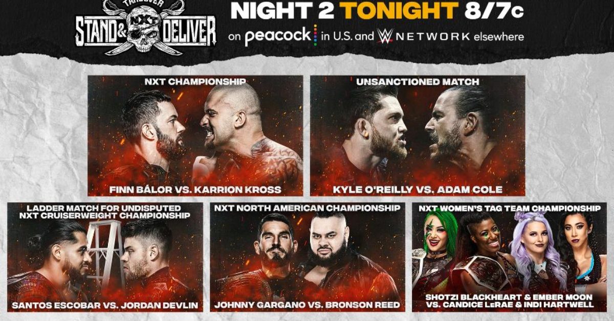 NXT Takeover: Stand & Deliver Recap – Night Two.