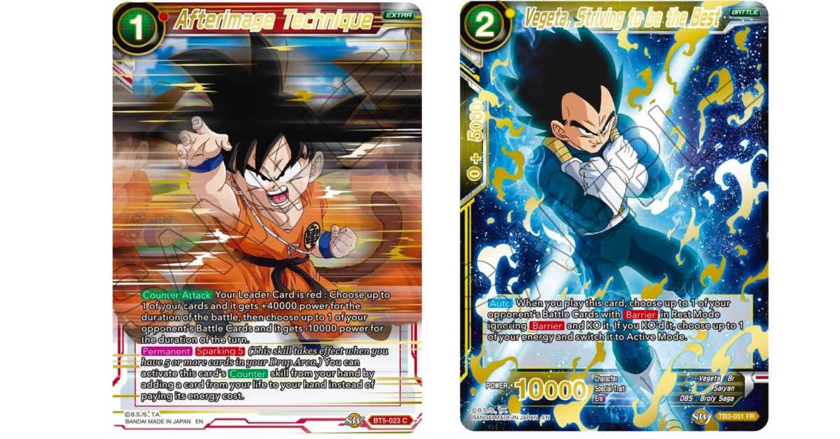 Dragon Ball Super Previews Mythic Booster: Goku & Vegeta Reprint