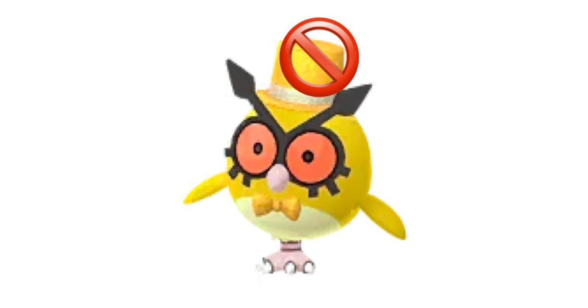 Non-costumed Shiny Hoothoot Can Now Be Encountered In Pokémon GO
