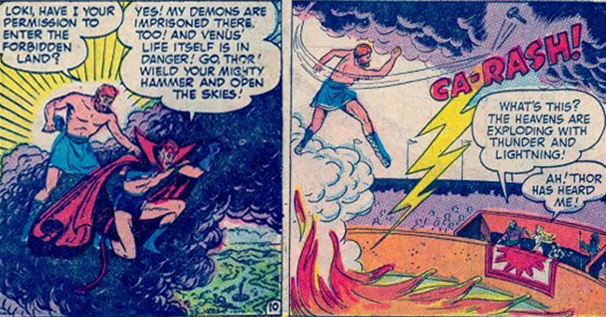 Thor's Marvel Debut and Loki Saves the Day in Venus #12, at Auction