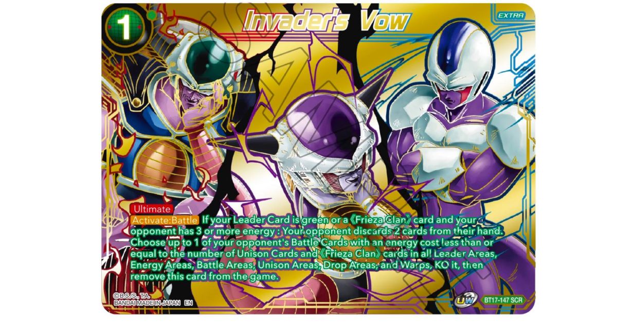 Dragon Ball Super Features the Frieza Family On New Secret Rare Card