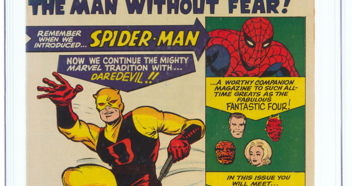 Origin and First Appearance of Daredevil #1 CGC 9.4, Up for Auction