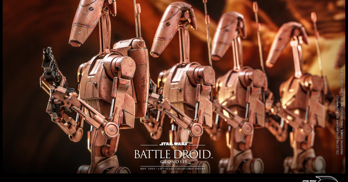 Star Wars Battle of Geonosis Battle Droid Deploys at Hot Toys