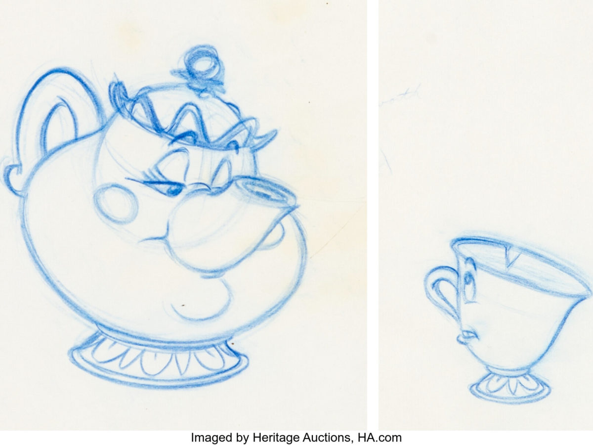 Chip Beauty And The Beast Drawing