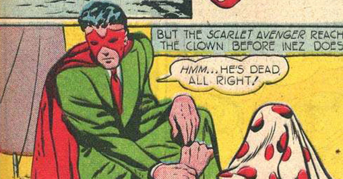 The End of the Scarlet Avenger in Zip Comics #17, Up for Auction
