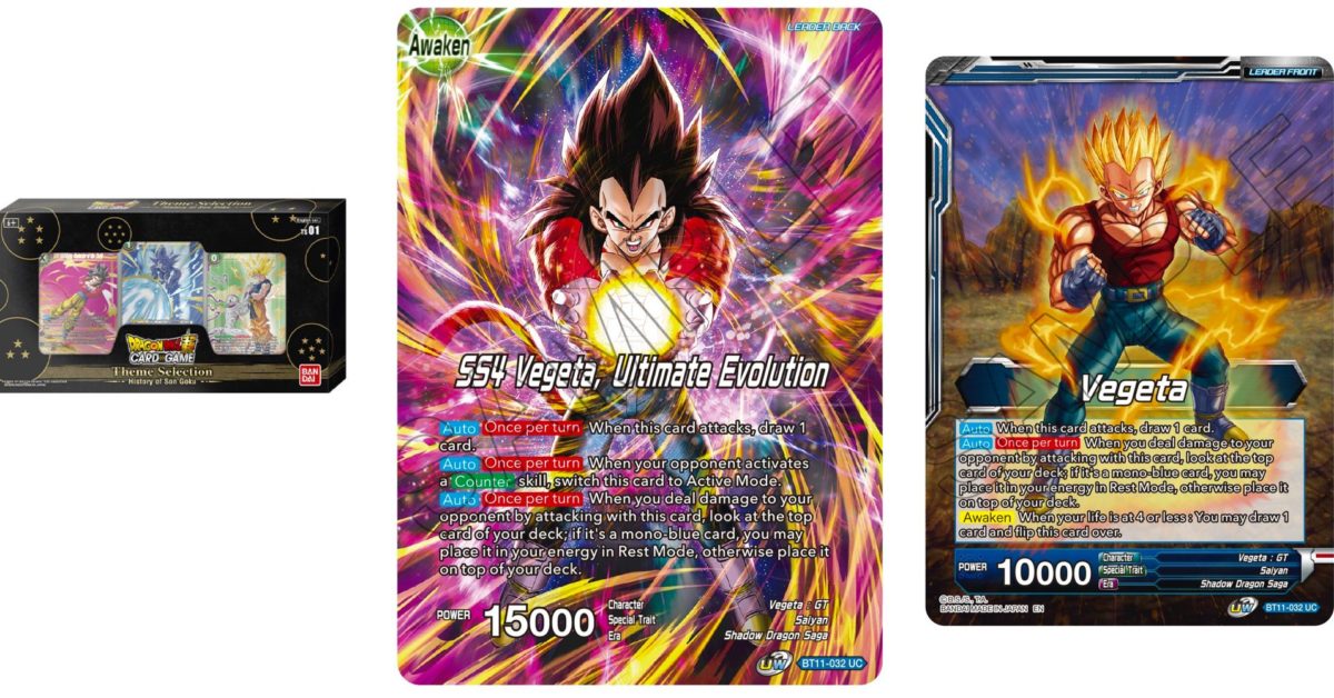 Dragon Ball Super Previews History Of Vegeta Cards: Vegeta Leader