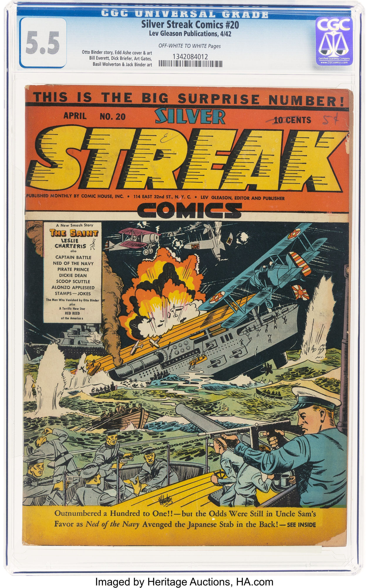 The Saint & Lev Gleason's Silver Streak Comics, Up for Auction