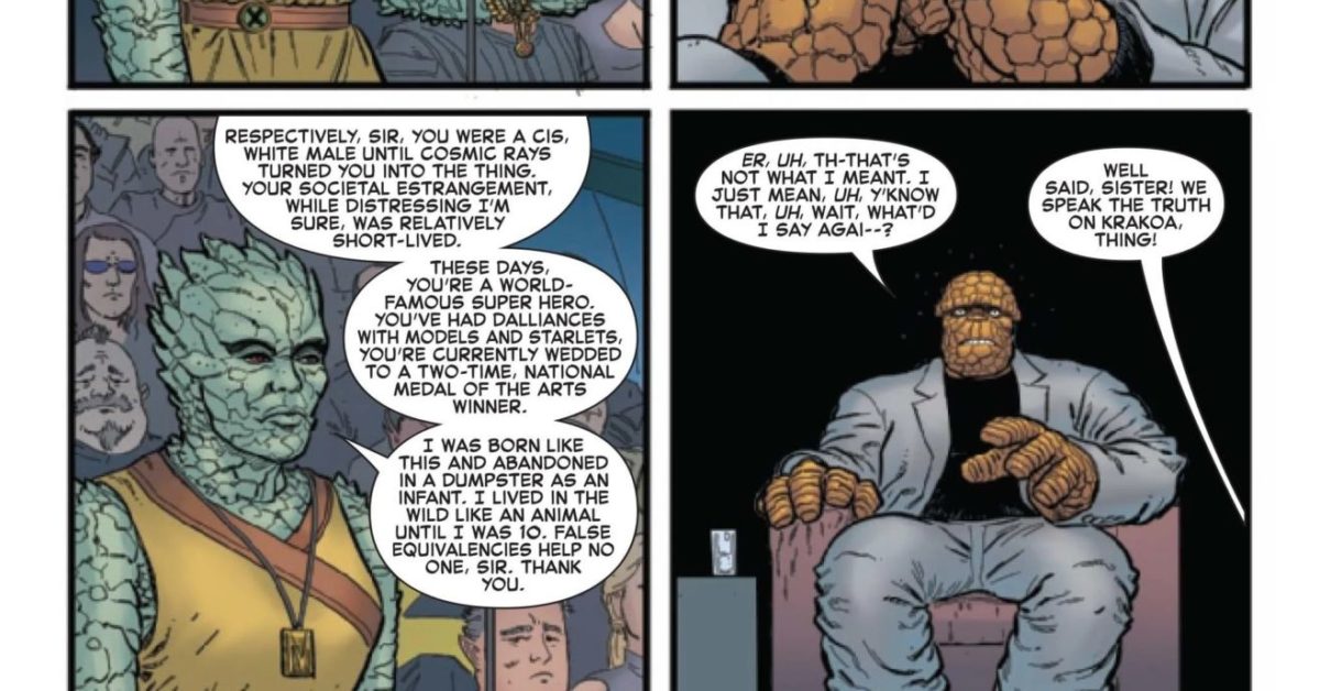 Clobberin Time #2 Preview: The Thing Confronts his Privilege?
