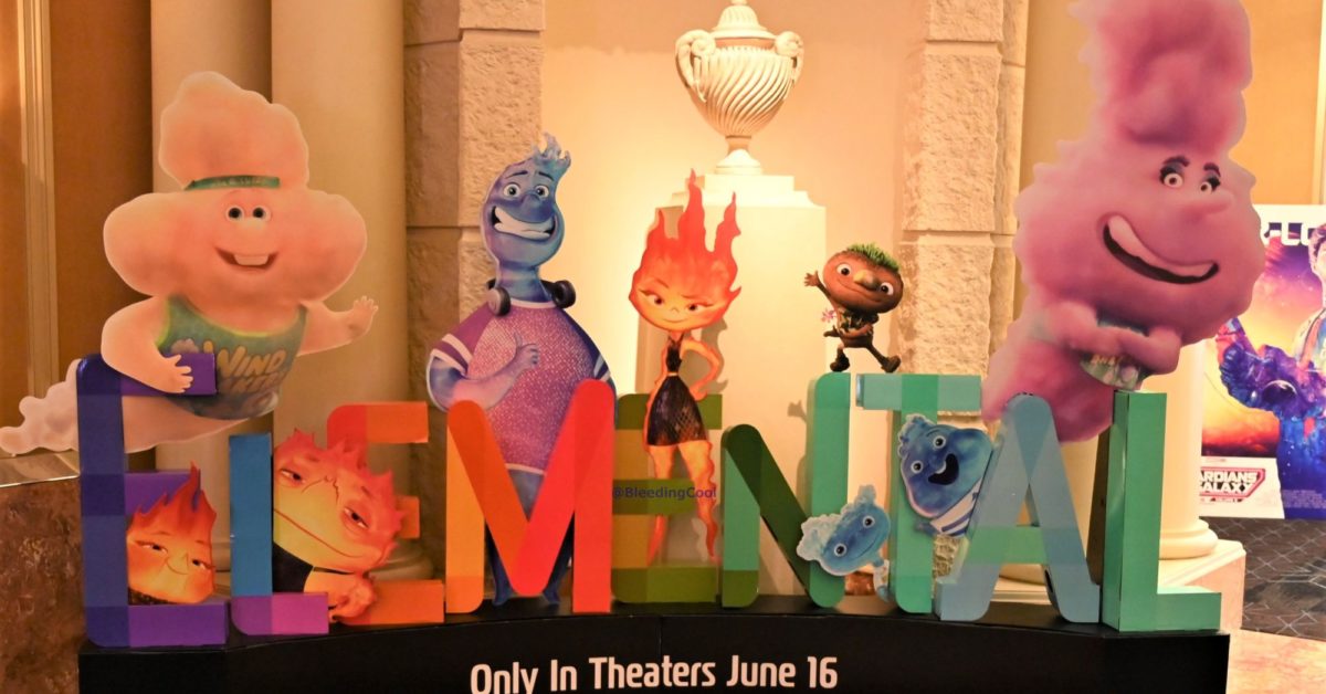 CinemaCon 2023 Sneak Peak: Pixar Showing Off New Elemental Standee