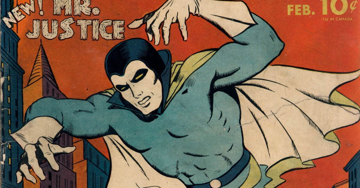 Mr. Justice Debuts as MLJ's Spectre in Blue Ribbon Comics, at Auction
