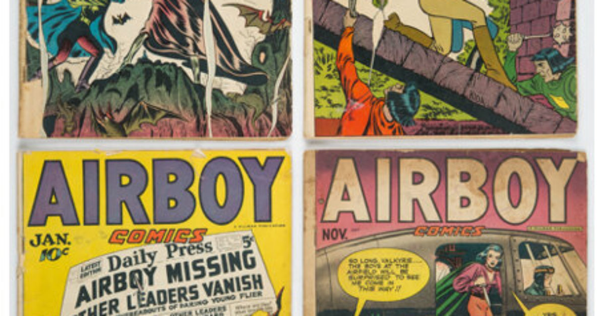 Several Classic Hillman Issues of Airboy and Valkyrie, up for Auction