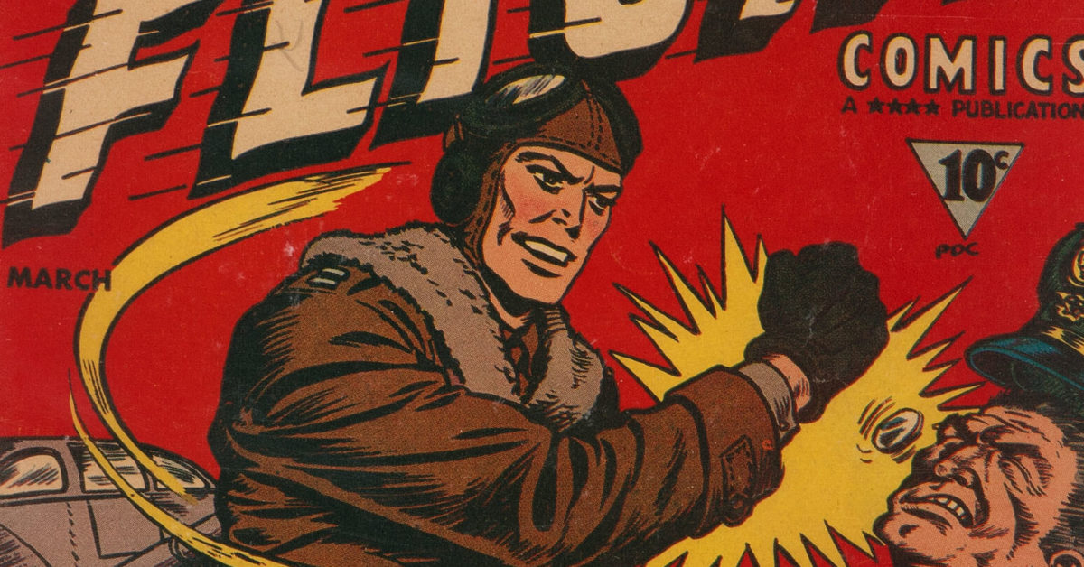 Professor X in the Very Rare Captain Flight Comics #1, at Auction