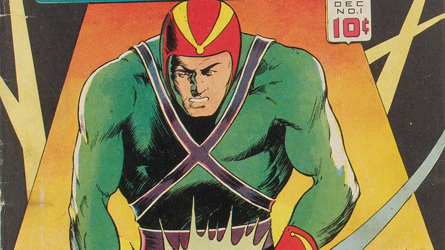 Charles Sultan's Mr. E and Sky Chief in Punch Comics #1, at Auction