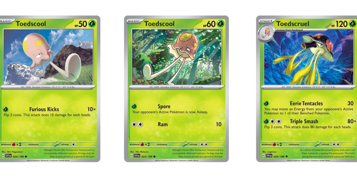 The Cards of Pokémon TCG: Scarlet & Violet Part 5: Toedscool Line