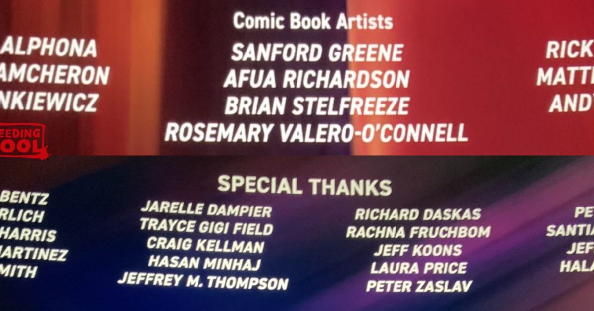 The Comic Creator Credits In Spider-Man: Across The Spider-Verse