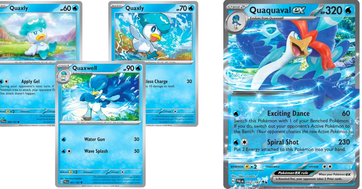 The Cards Of Pokémon TCG: Paldea Evolved Part 12: Quaxly Line