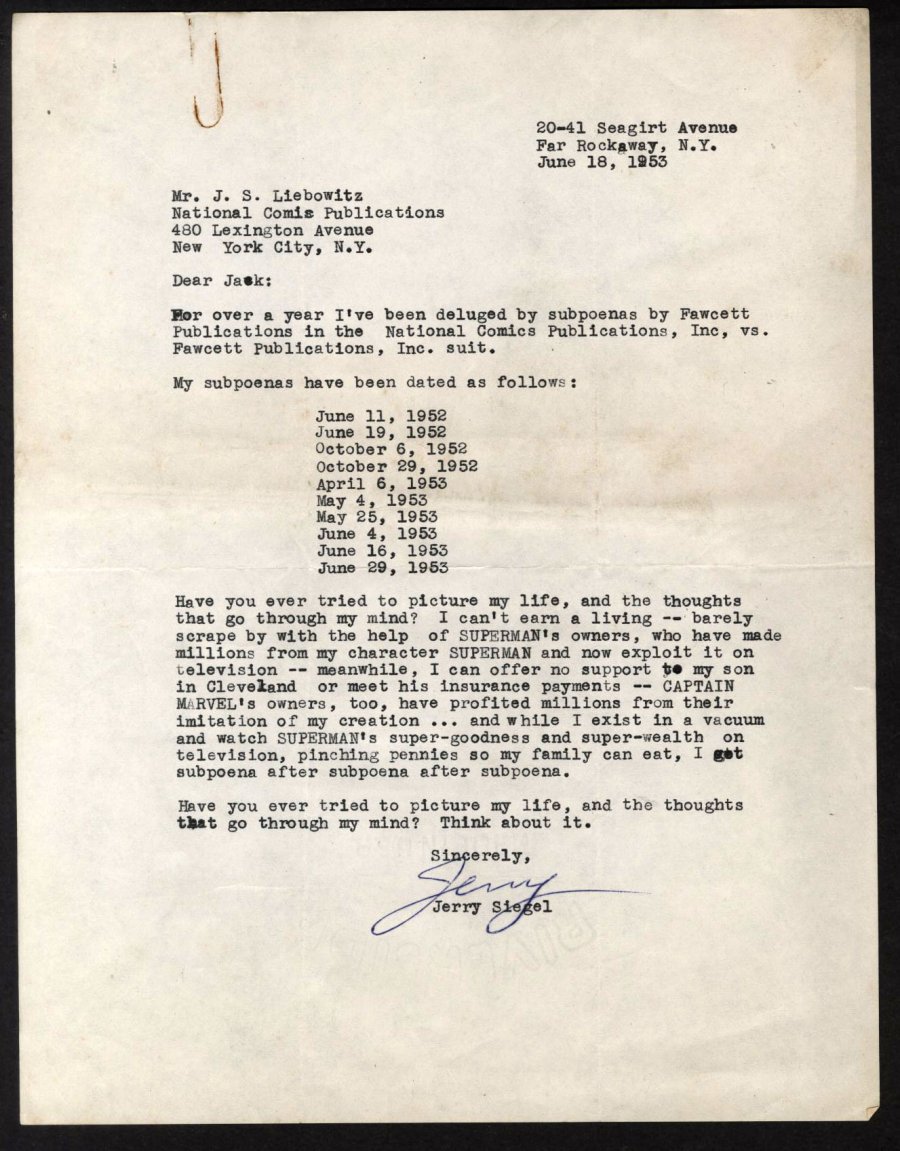 jerry siegel letters News, Rumors and Information - Bleeding Cool News ...