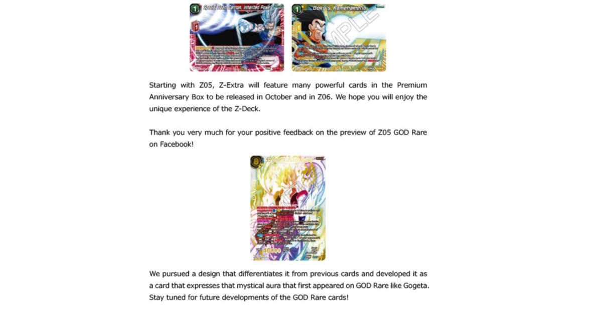 Dragon Ball Super Card Game Sets New Path Forward