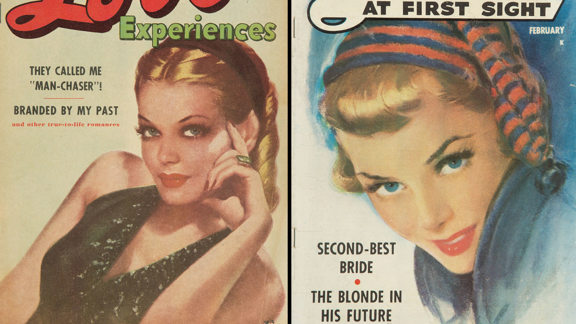 Ace Magazines Painted Romance Comic Covers, up for Auction