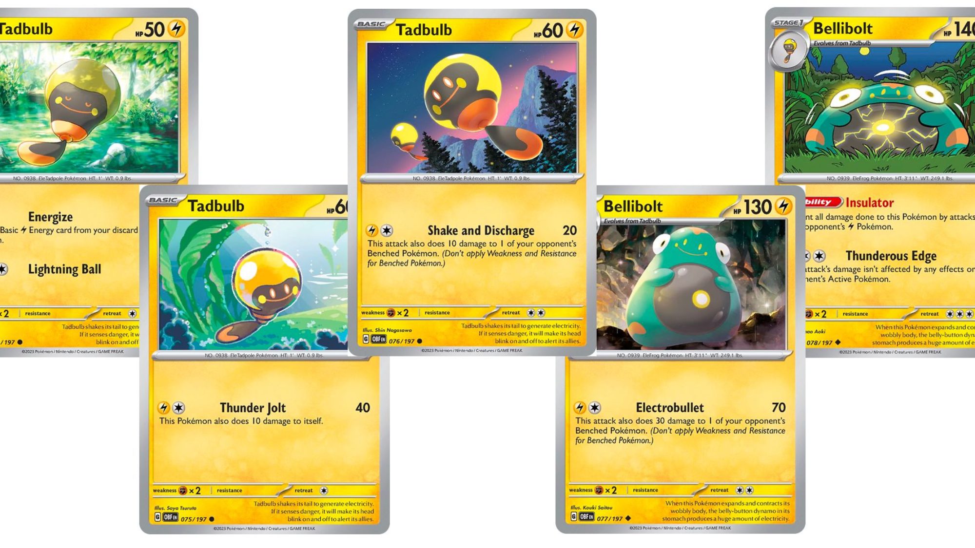 The Cards Of Pokémon TCG: Obsidian Flames Part 9: Tadbulb Line