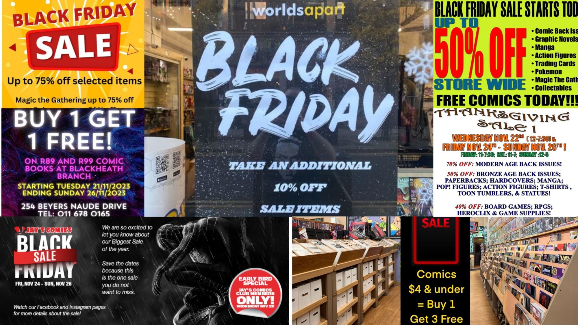 105 Comic Book Stores Doing Black Friday Sales Today