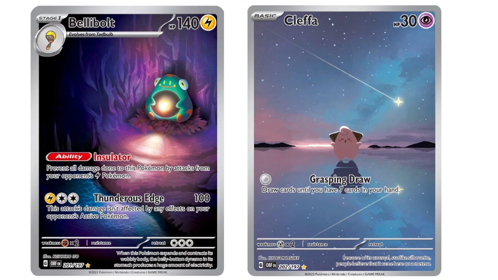 Cards Of Pokémon TCG: Obsidian Flames Part 28: Cleffa Illustration