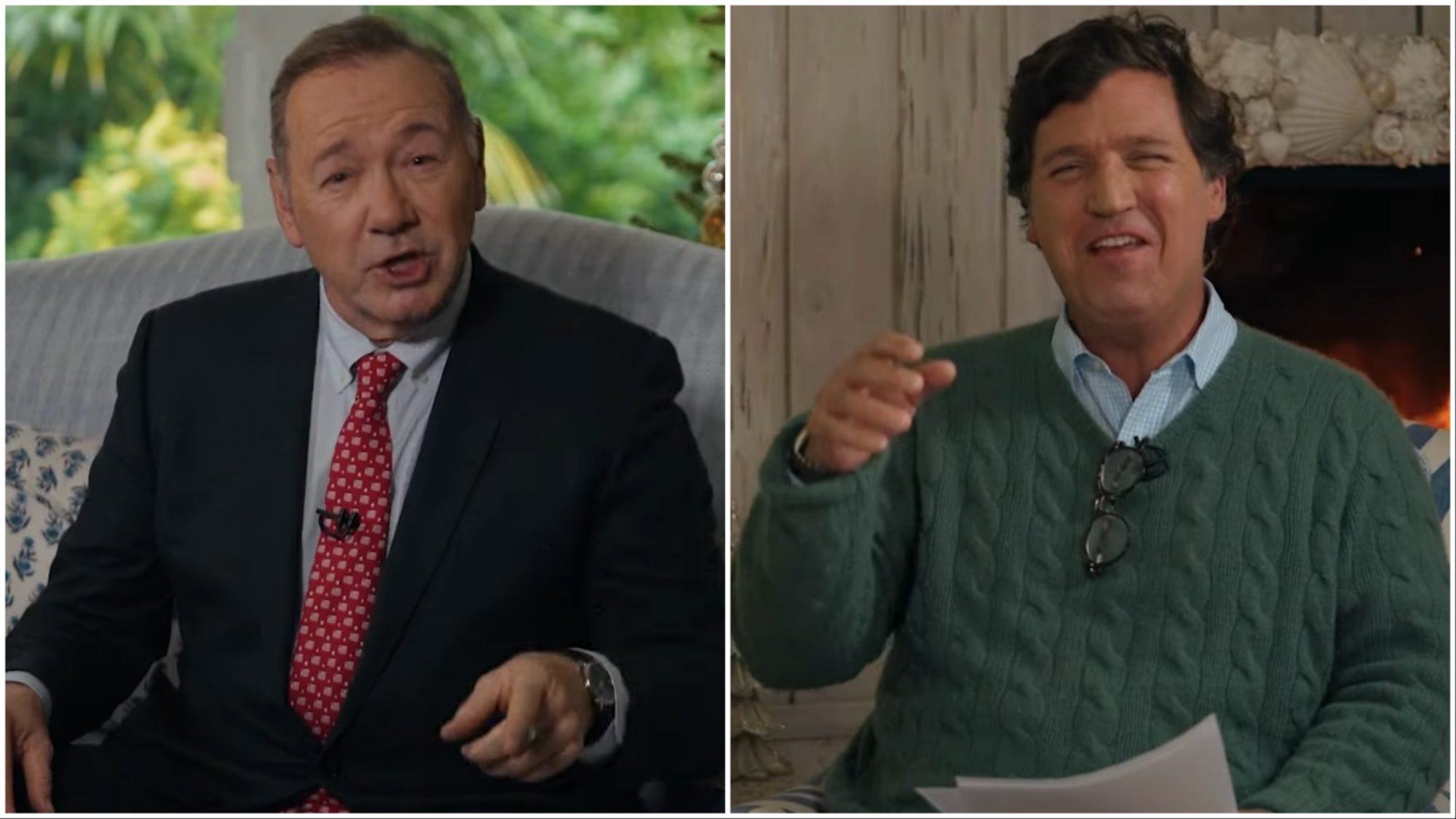 Tucker Carlson, Kevin Spacey Video Offers Serious Christmas Creepiness Tucker Carlson, Kevin Spacey Video Offers Serious Christmas Creepiness