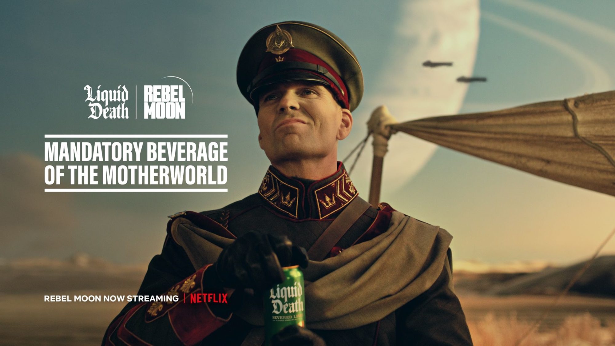 Liquid Death Launches New Crossover Promotion With Rebel Moon