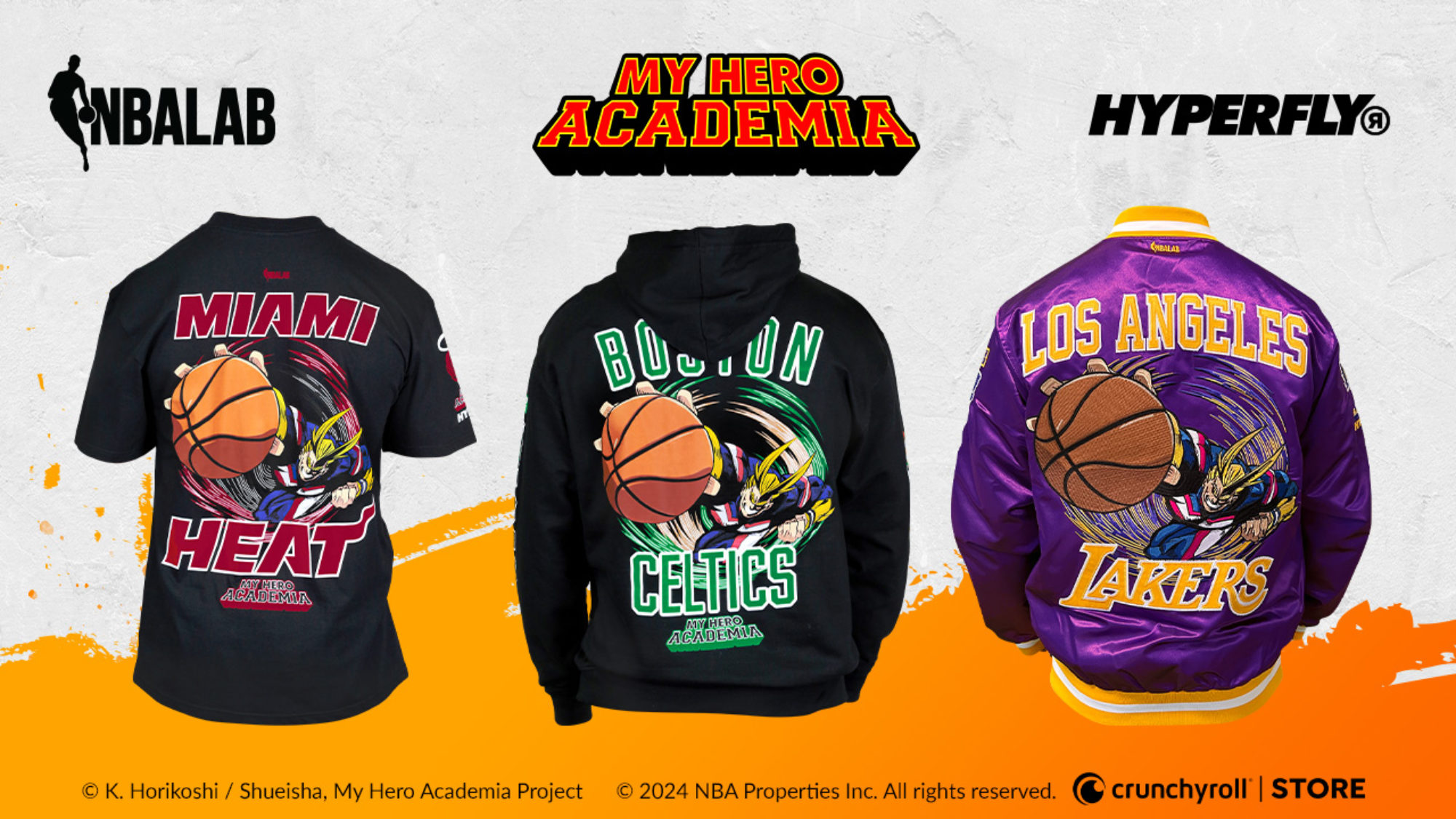 My Hero Academia/NBA Fashion Line Now Available at Crunchyroll Store